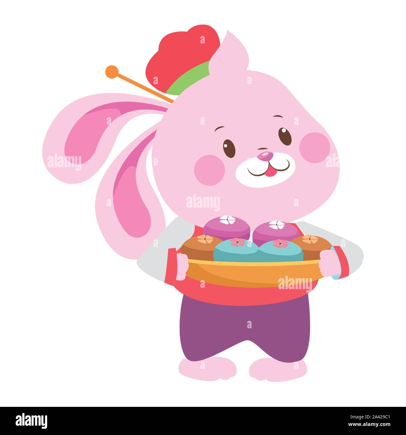 Cartoon Rabbit and food icon, flat design Stock Vector Image & Art - Alamy