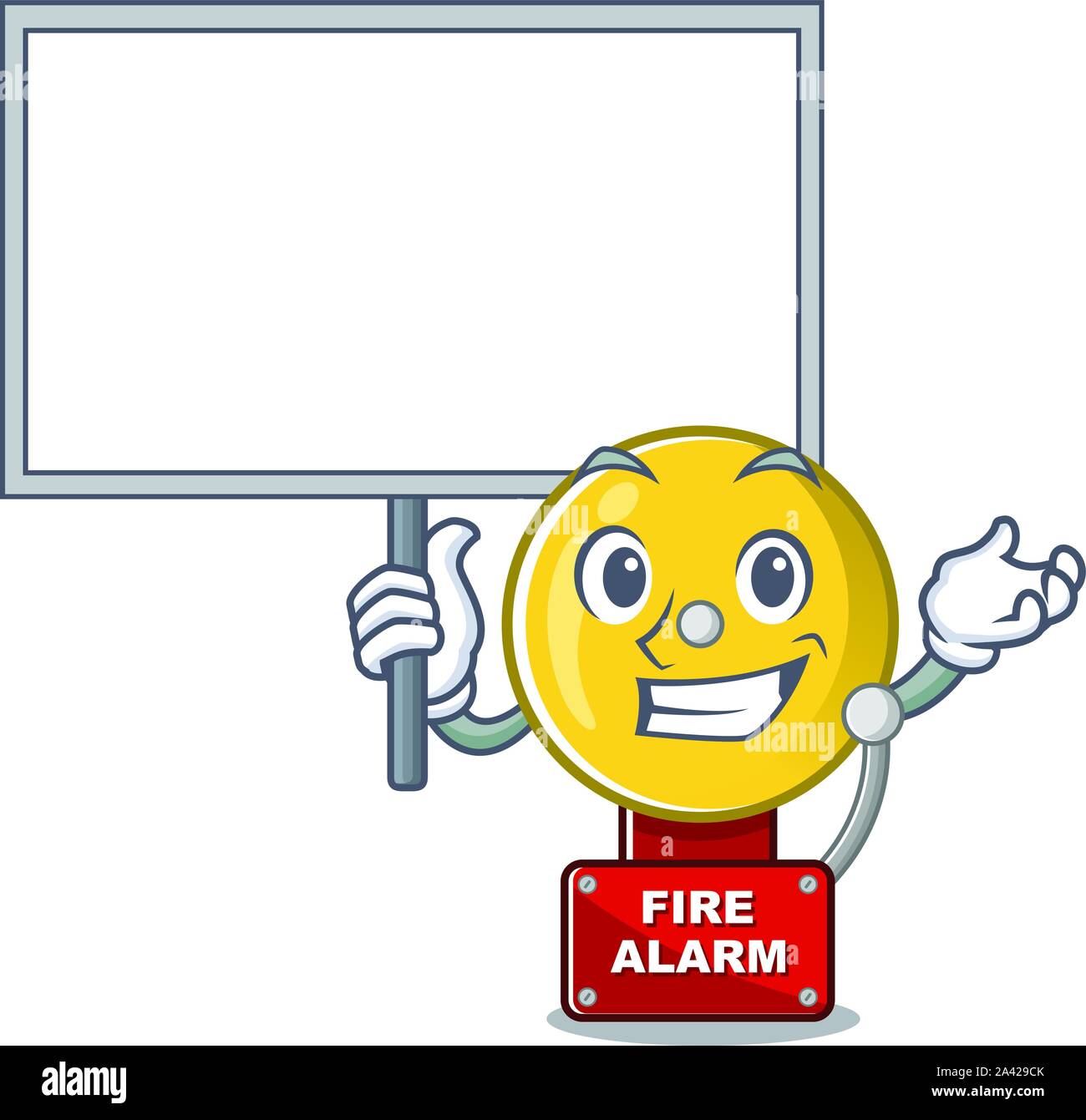 Bring board fire alarm stuck the cartoon wall Stock Vector Image & Art ...