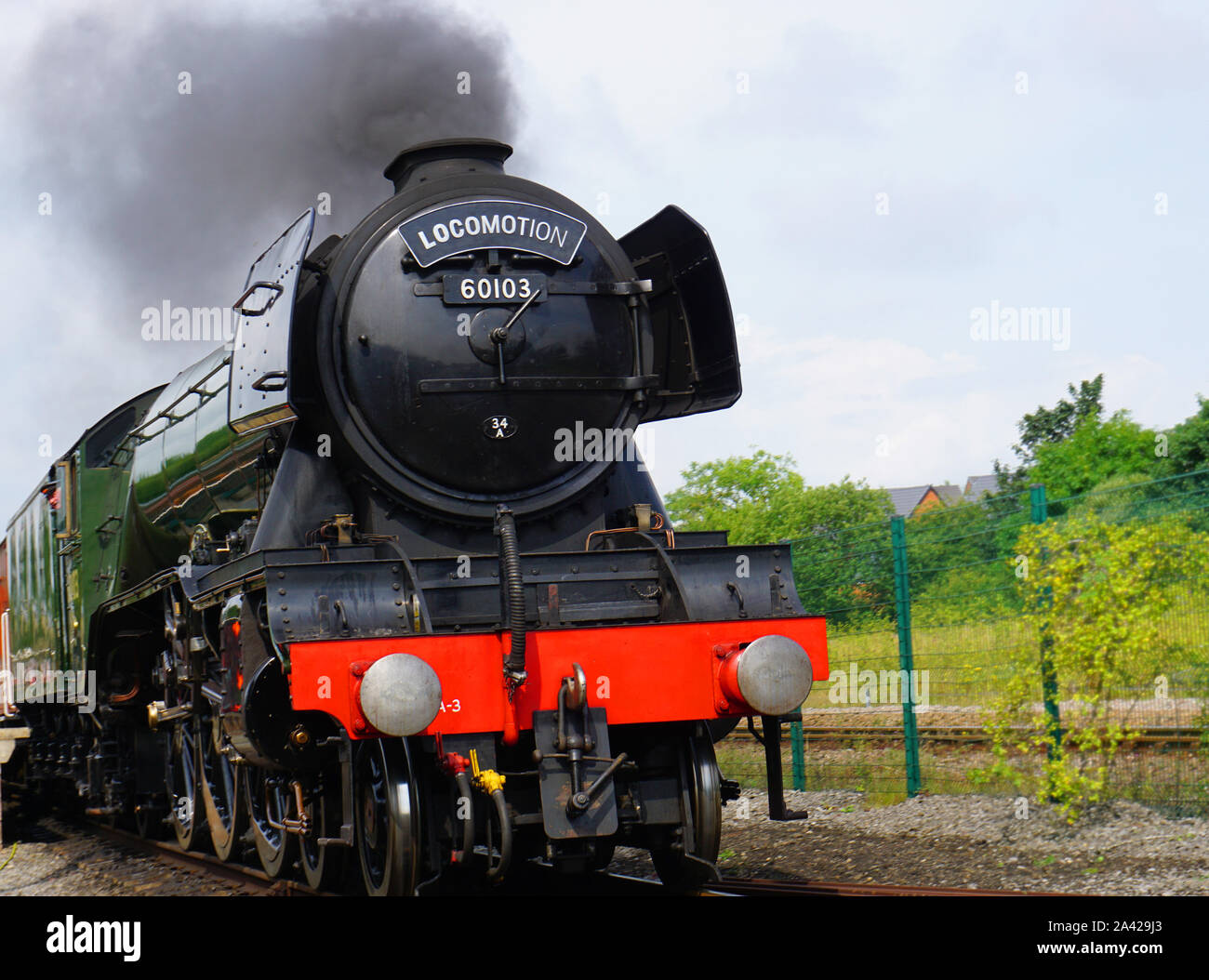 Flying Scotsman Steam train at Shildon Stock Photo - Alamy