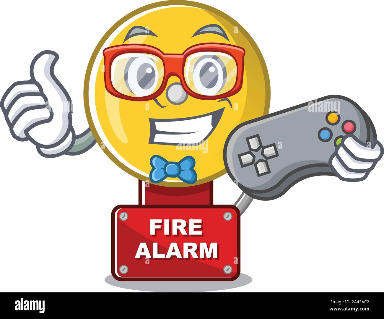 Gamer fire alarm with the character shape Stock Vector Image & Art - Alamy