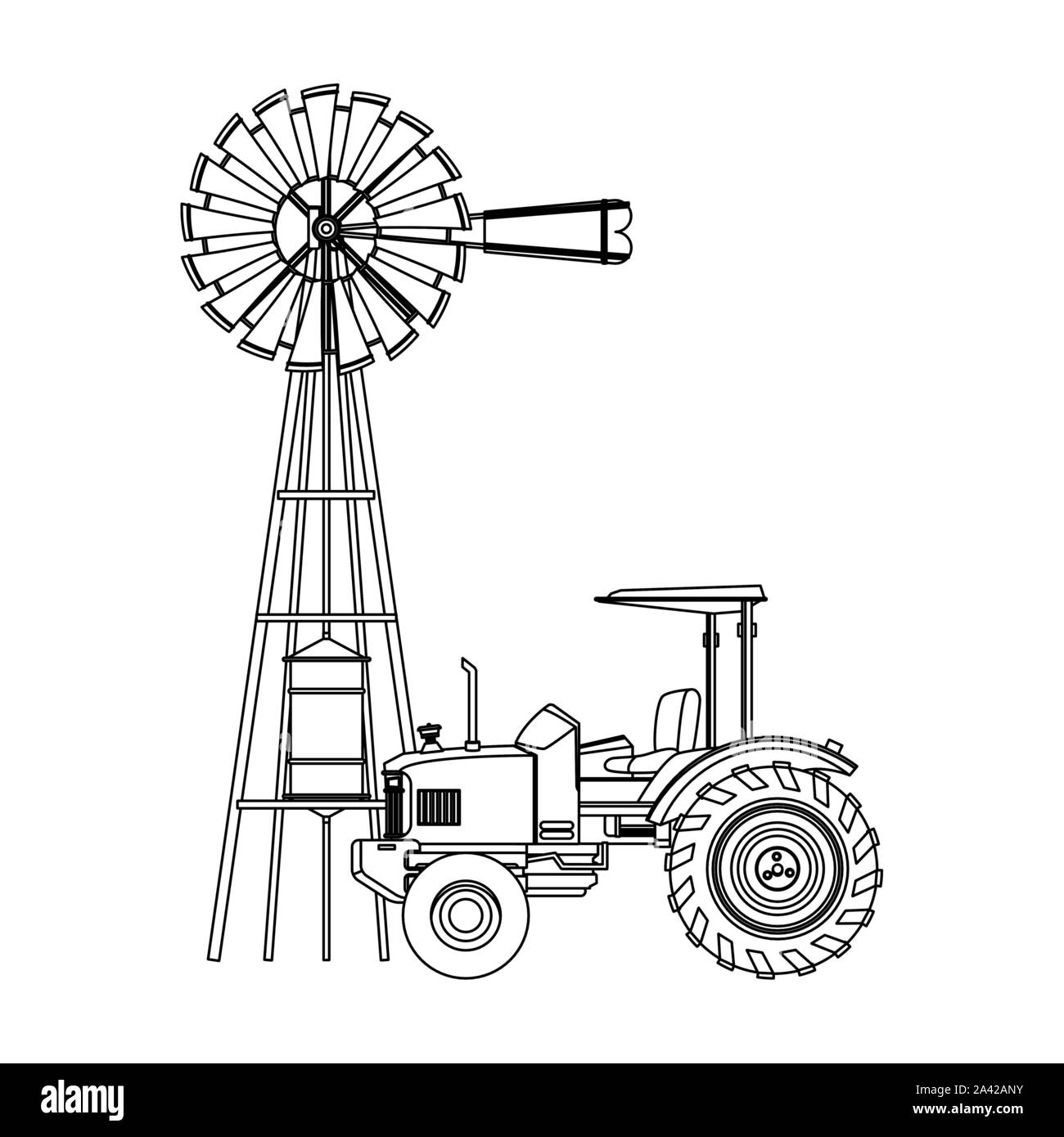 truck and farm mill design Stock Vector Image & Art - Alamy