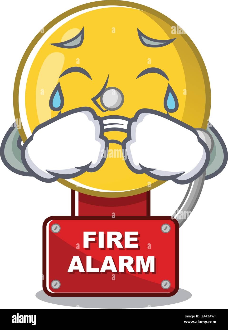 Crying fire alarm with the character shape Stock Vector Image & Art - Alamy