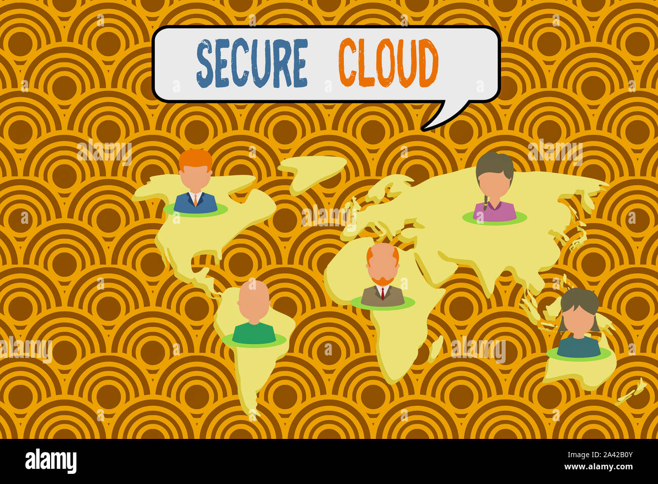 Conceptual hand writing showing Secure Cloud. Concept meaning Protect ...