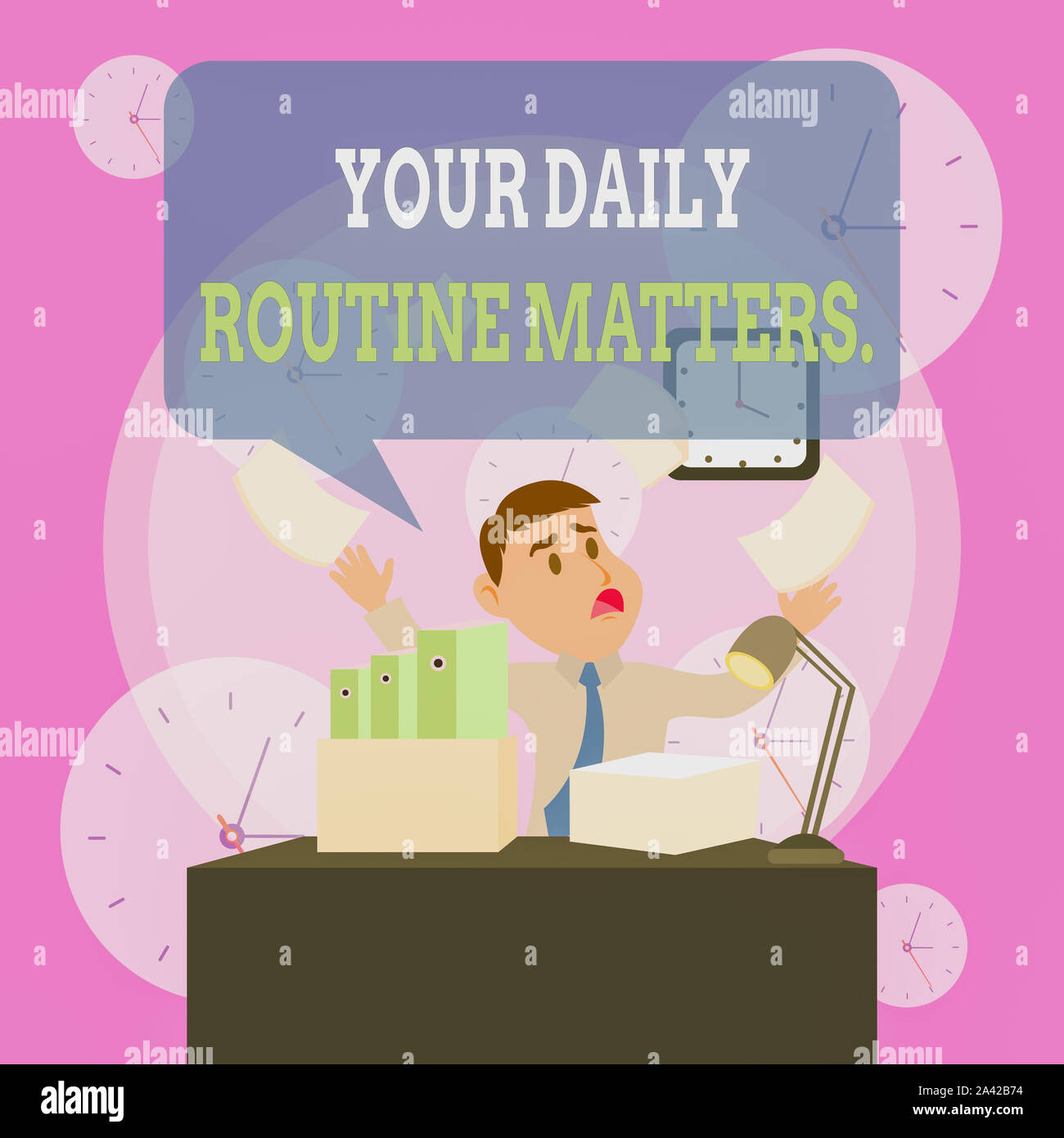 Writing note showing Your Daily Routine Matters. Business concept for ...