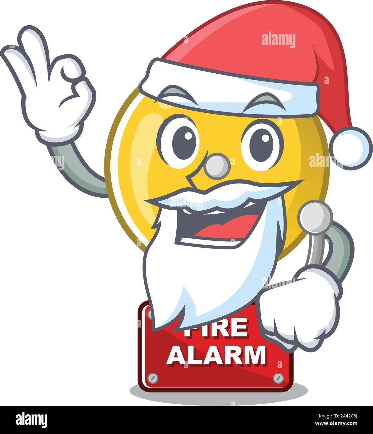 Santa fire alarm in the a cartoon Stock Vector Image & Art - Alamy