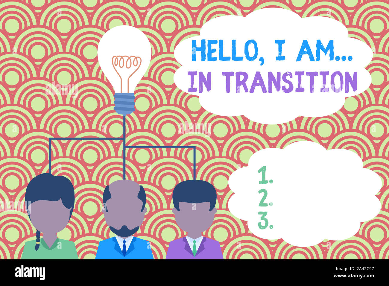 Writing note showing Hello I Am In Transition. Business concept for ...