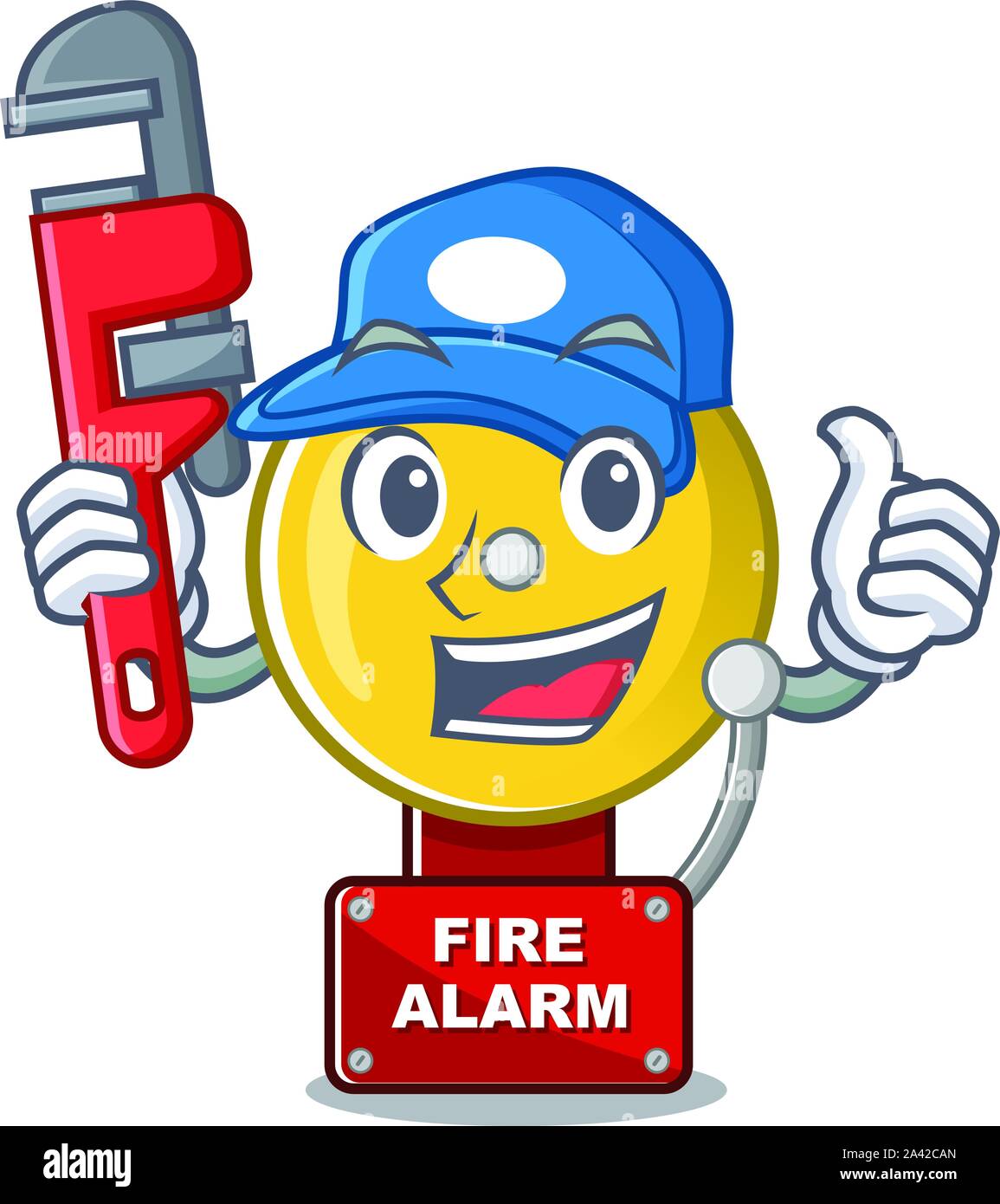 Plumber fire alarm in the a cartoon Stock Vector Image & Art - Alamy