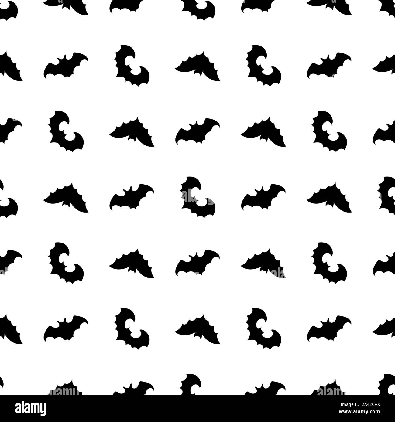 Seamless pattern with black silhouette of bats. Halloween texture ...