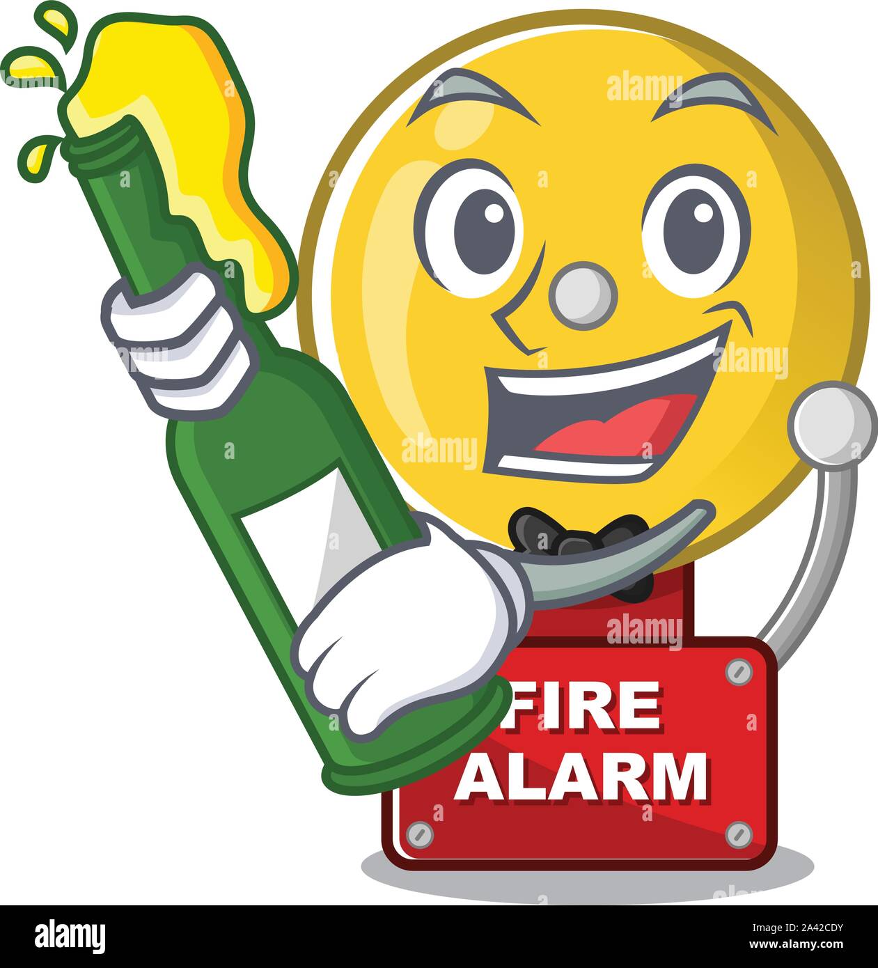 With beer fire alarm in the a cartoon Stock Vector Image & Art - Alamy