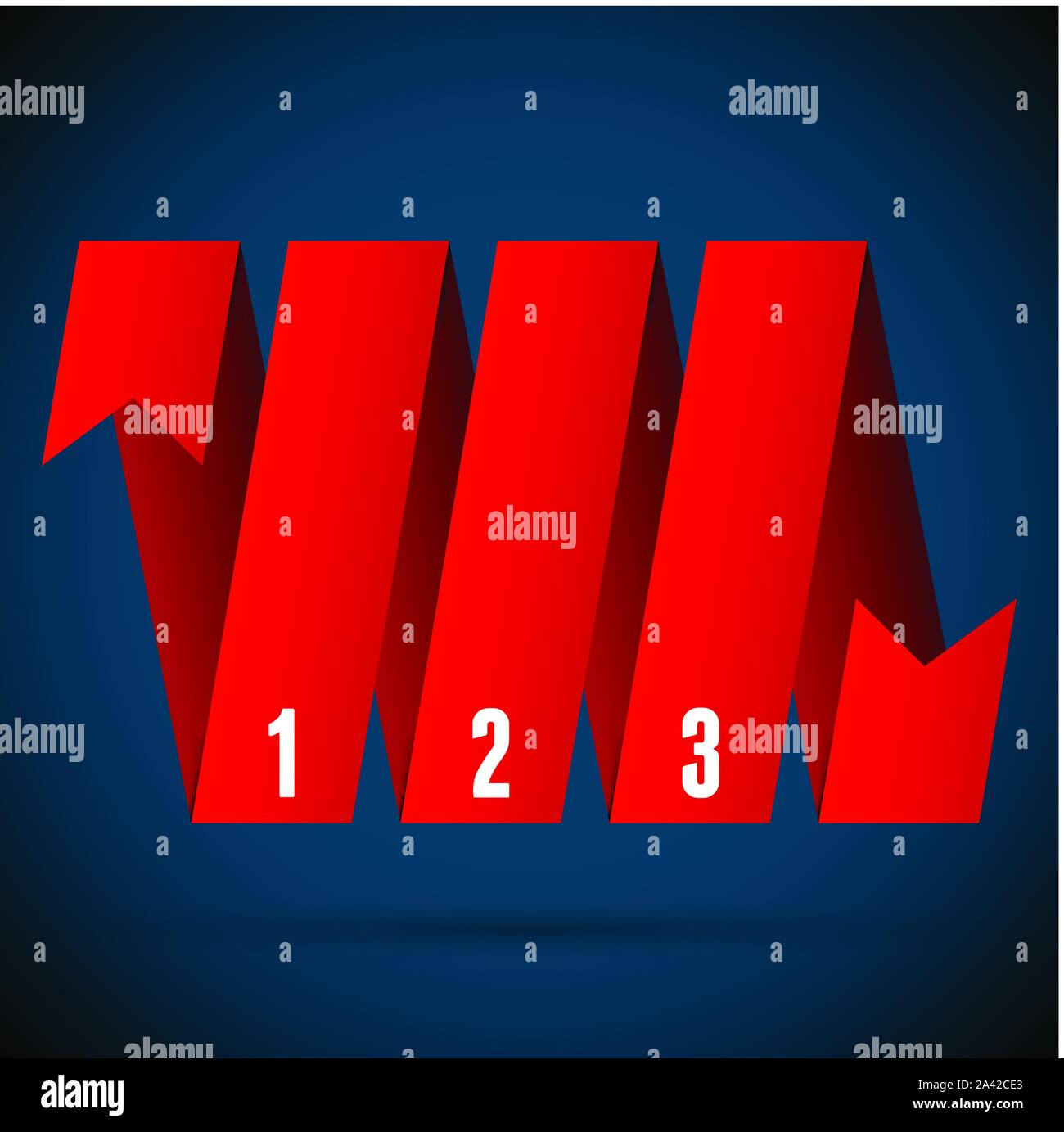 Infographic with numbered spiral ribbons Stock Vector Image & Art - Alamy