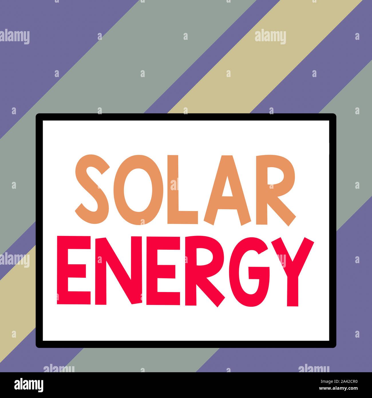 Text sign showing Solar Energy. Business photo text radiation from the ...