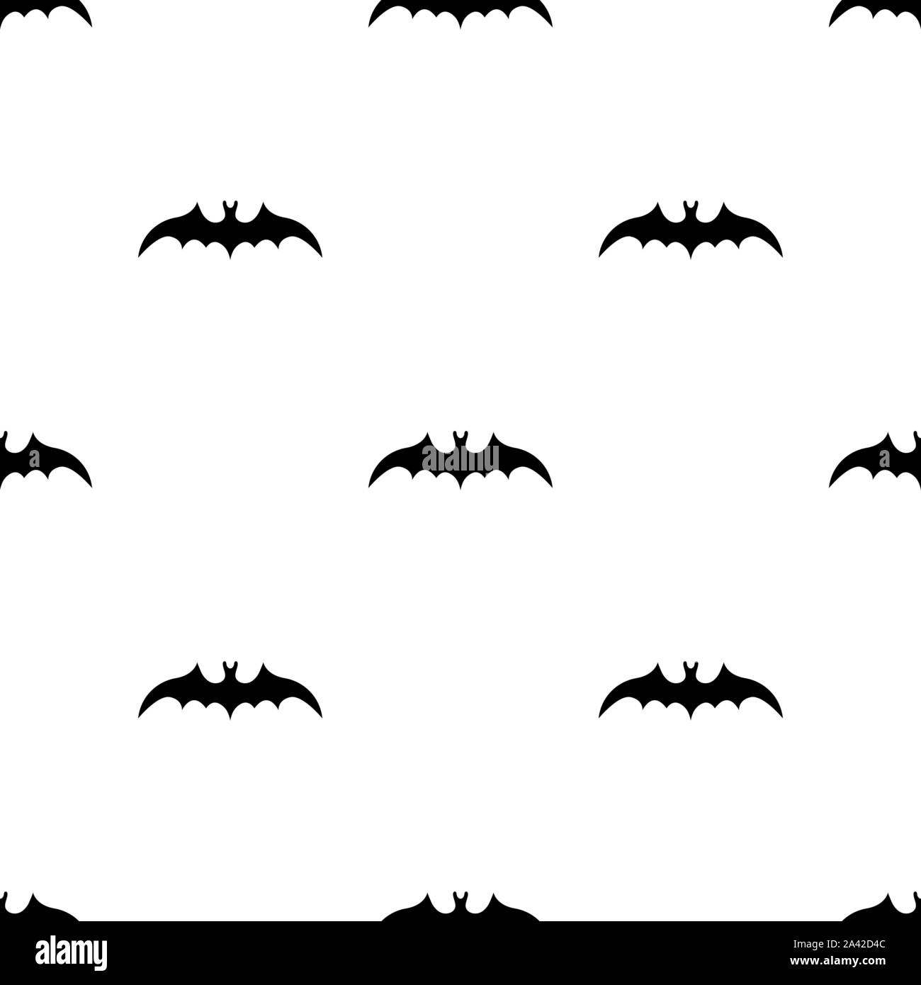 Seamless pattern with black silhouette of bats. Halloween texture ...