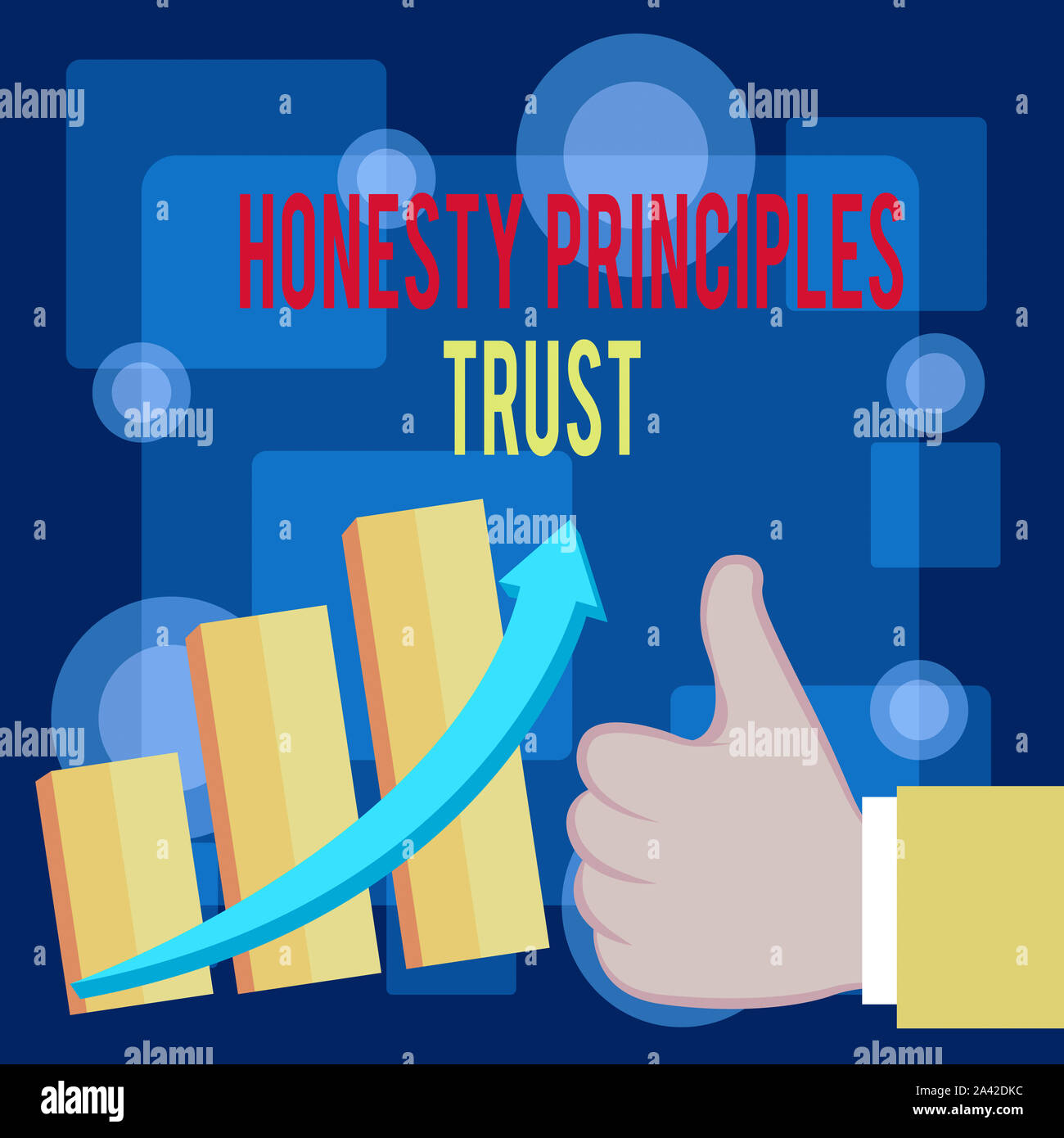Writing note showing Honesty Principles Trust. Business concept for ...