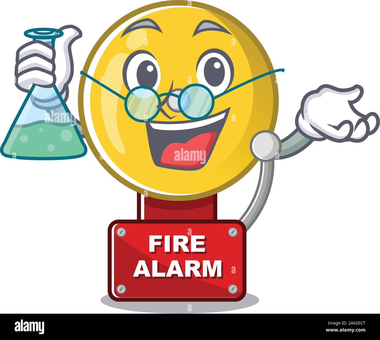 Professor fire alarm isolated with the mascot Stock Vector Image & Art ...
