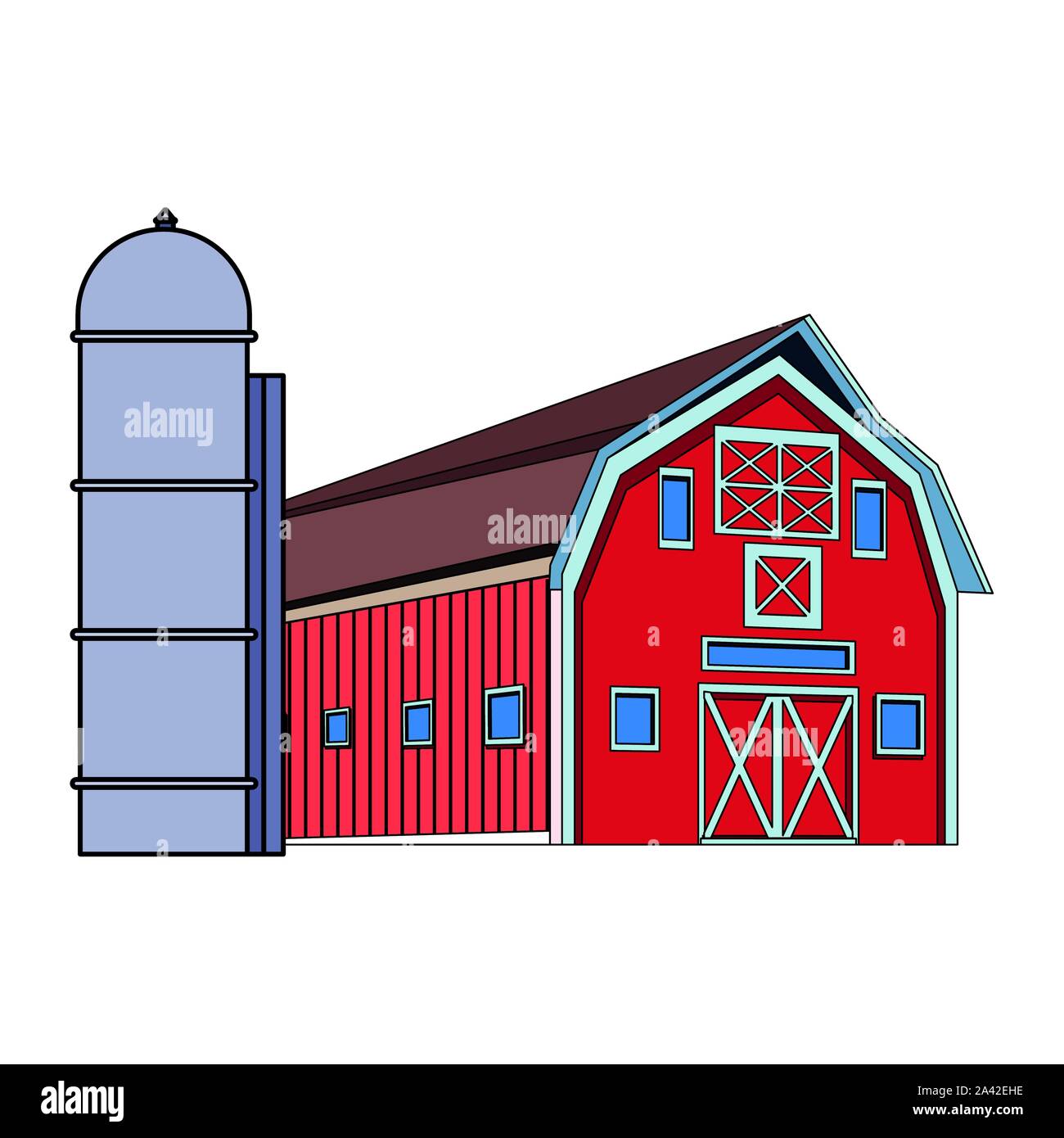 wooden Farm barn and granary design Stock Vector Image & Art - Alamy