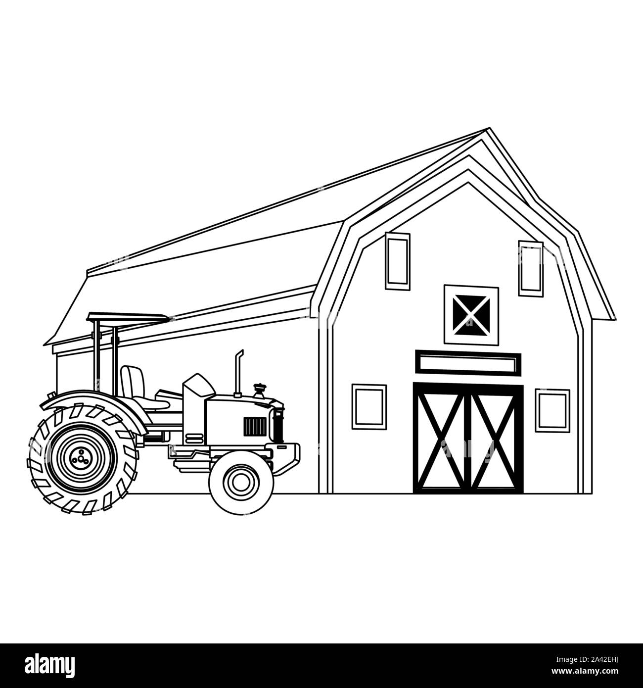 truck and wooden Farm barn design Stock Vector Image & Art - Alamy
