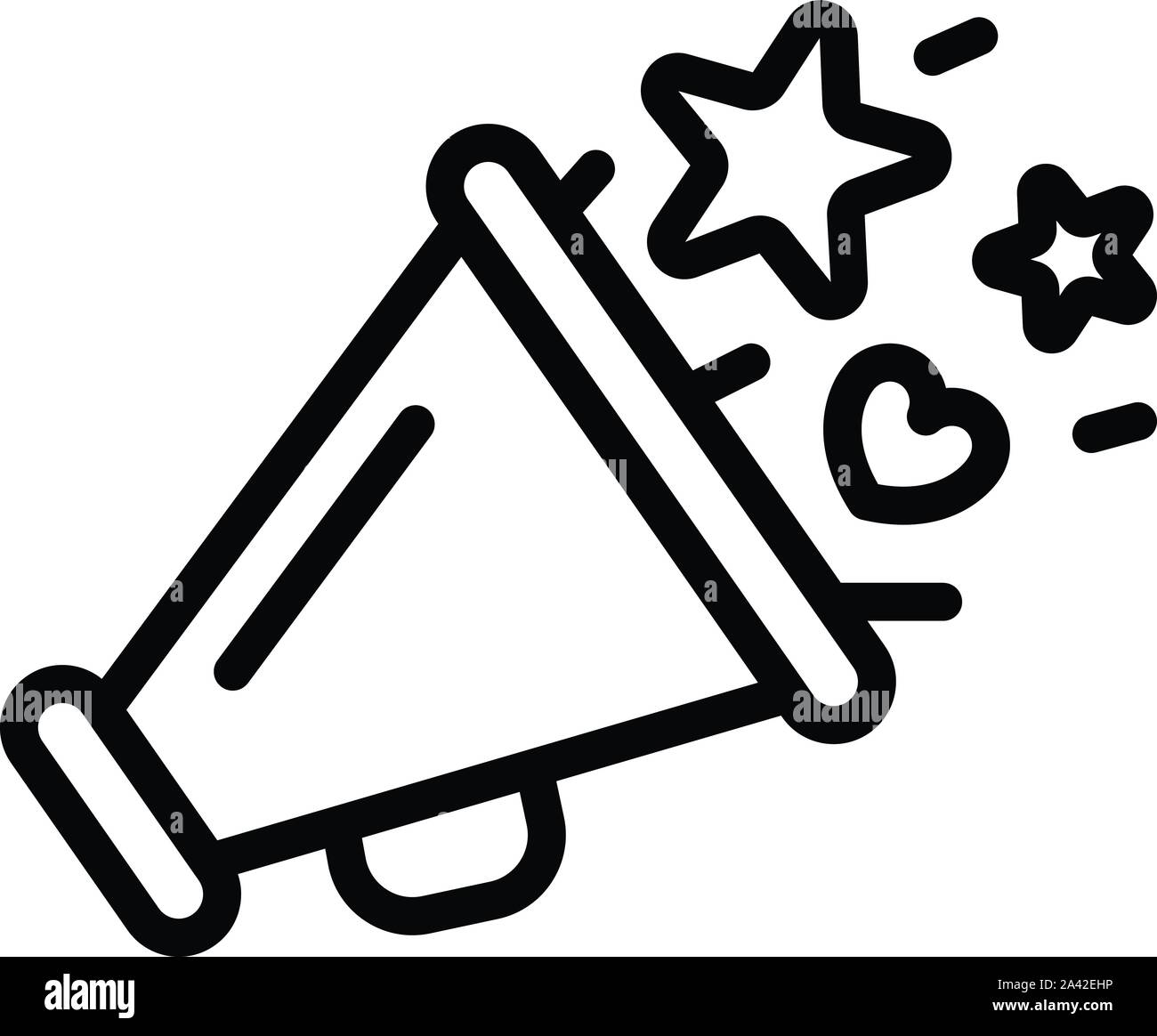 Discount megaphone icon outline Black and White Stock Photos & Images ...