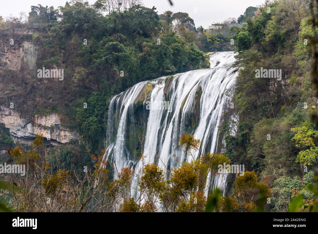 Huangguoshu Waterfall National Park in Guizhou Province in China, in ...