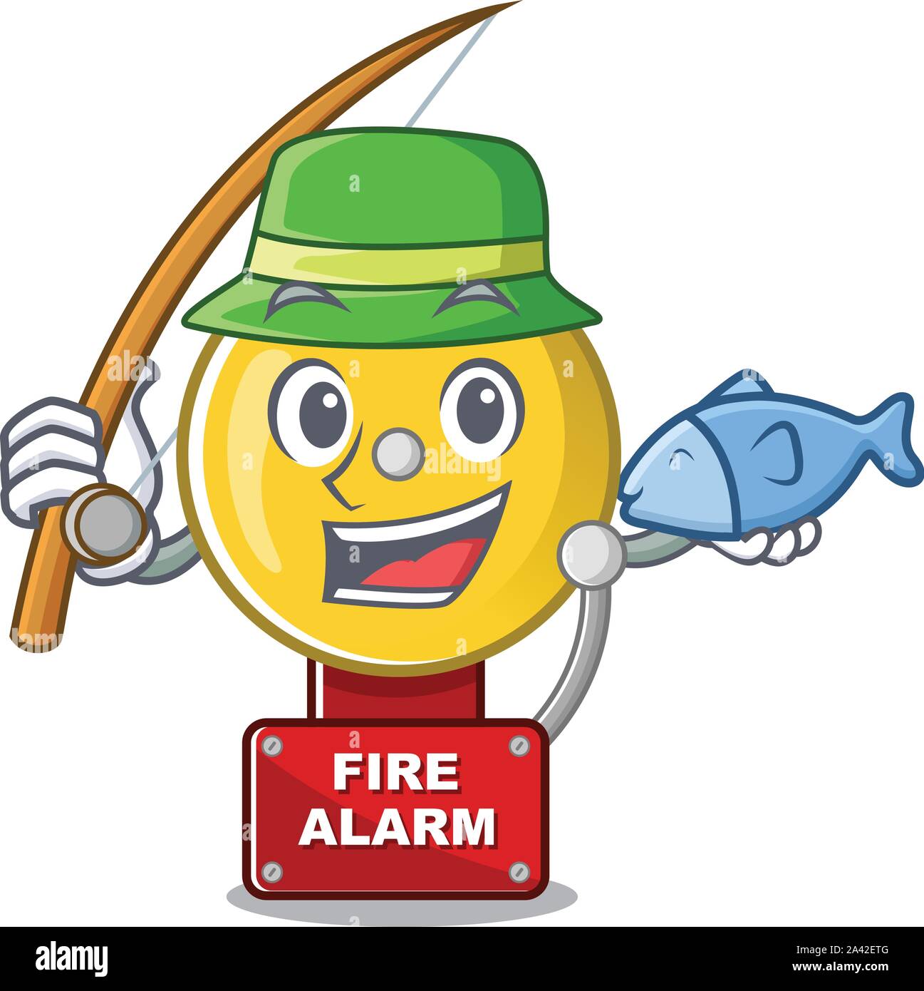 Fishing fire alarm with the character shape Stock Vector Image & Art ...