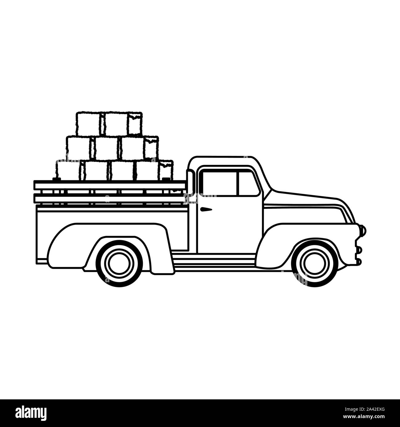 Yellow hay straw farm Stock Vector Images - Alamy