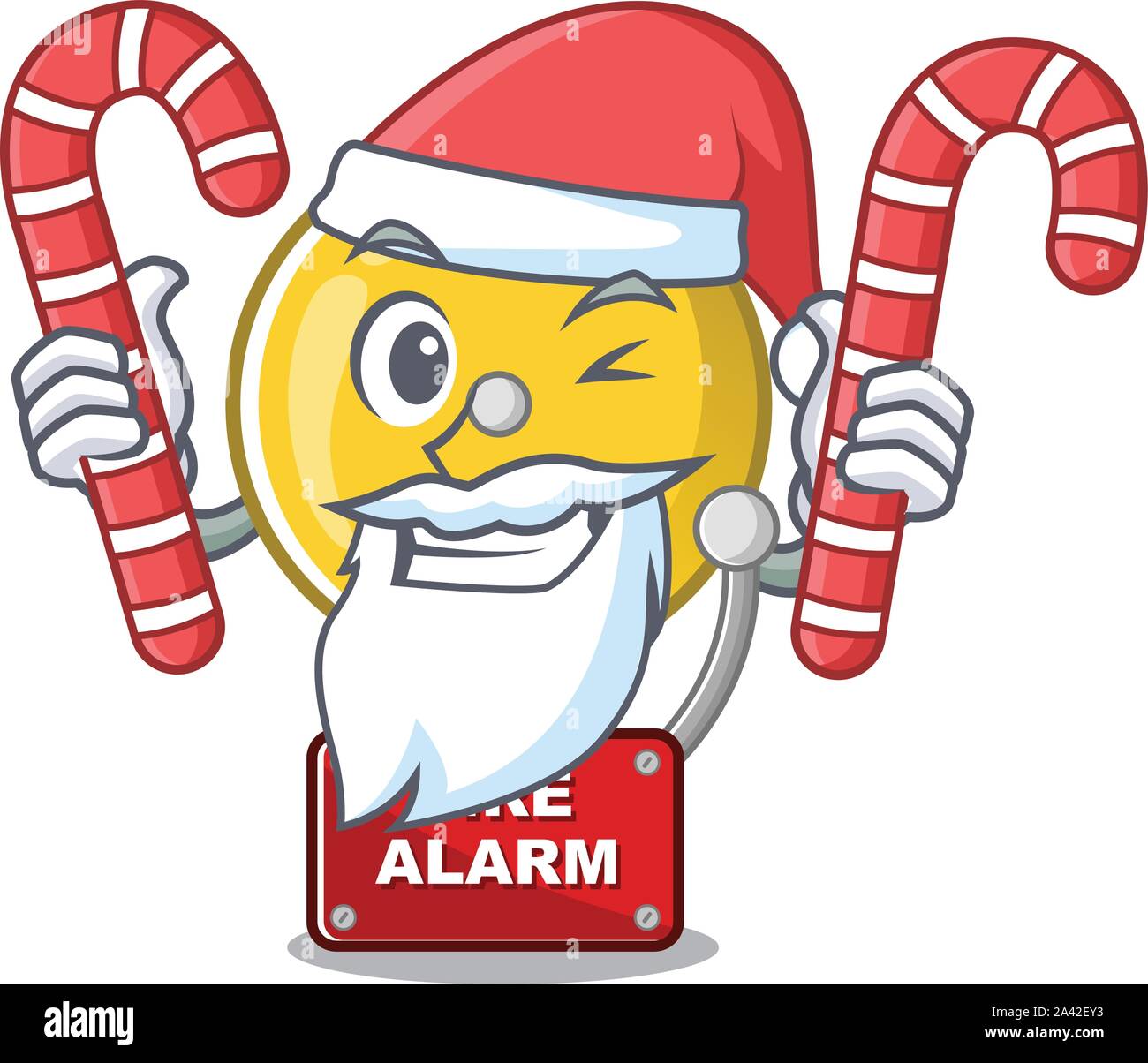 Santa with candy fire alarm in the a cartoon Stock Vector Image & Art ...