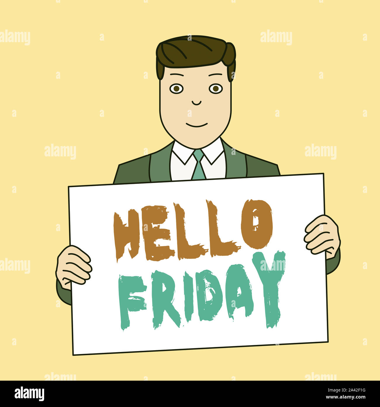 Writing note showing Hello Friday. Business concept for Greetings on ...