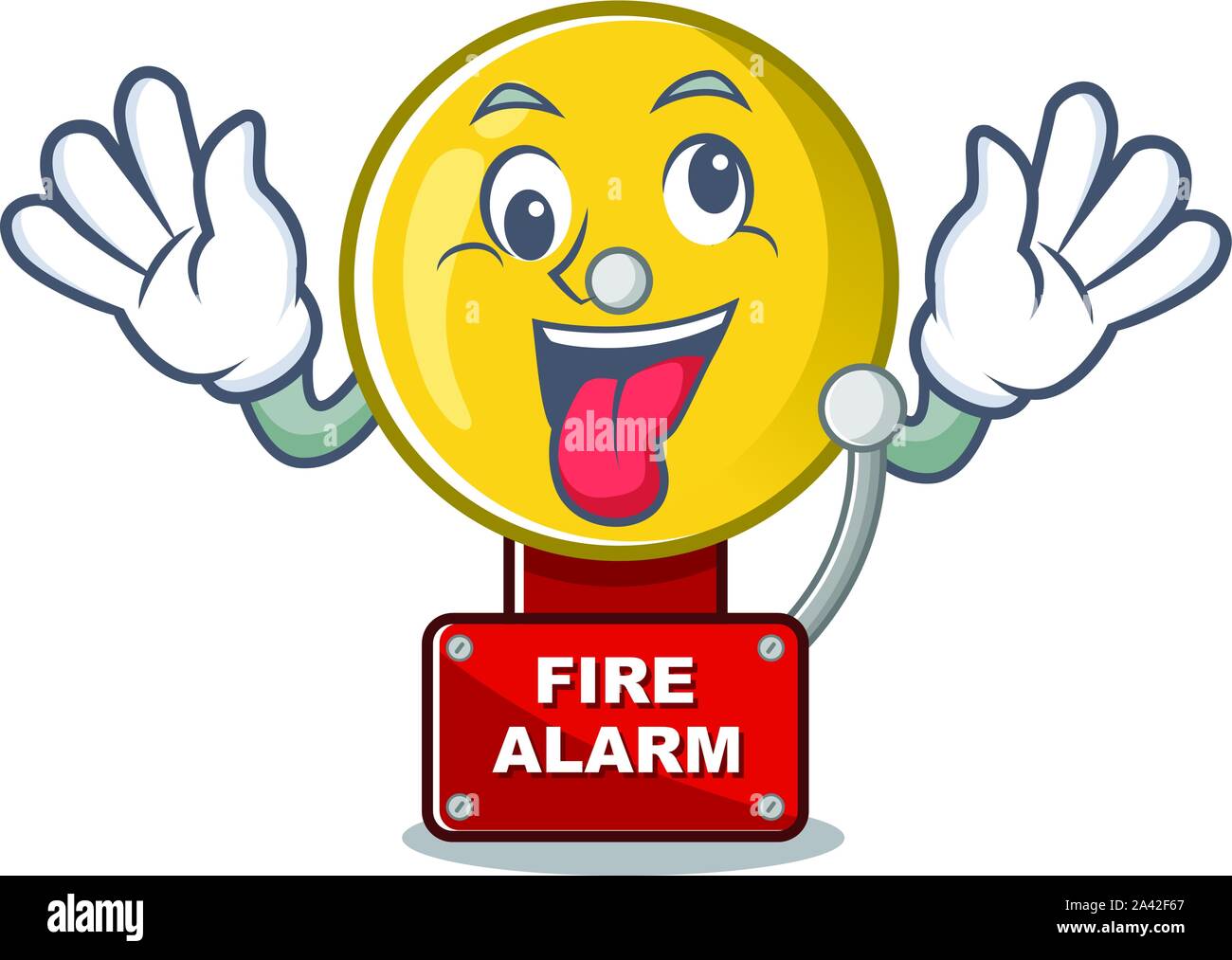 Crazy fire alarm in the a cartoon Stock Vector Image & Art - Alamy