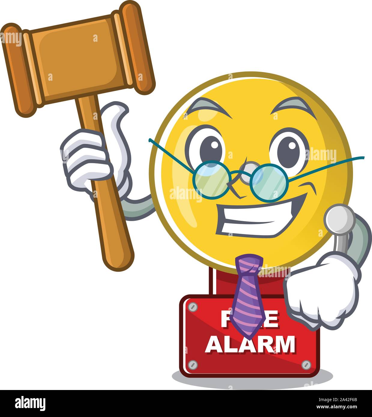 Judge fire alarm in the a cartoon Stock Vector Image & Art - Alamy