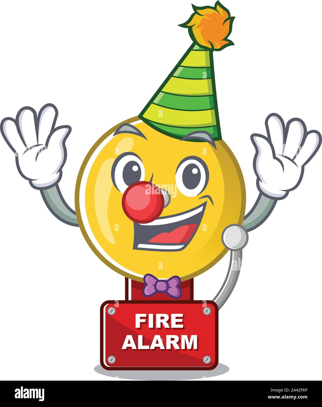 Clown fire alarm in the a cartoon Stock Vector Image & Art - Alamy