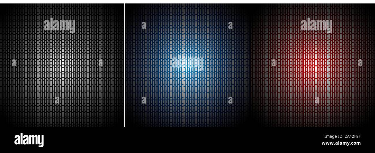 Set of metallic black, blue, red color background and texture. Vector ...