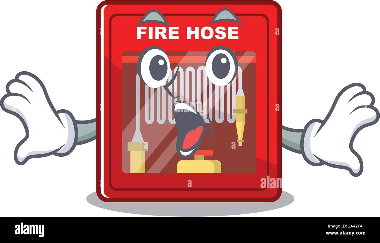 Surprised fire hose cabinet with cartoon shape Stock Vector Image & Art ...