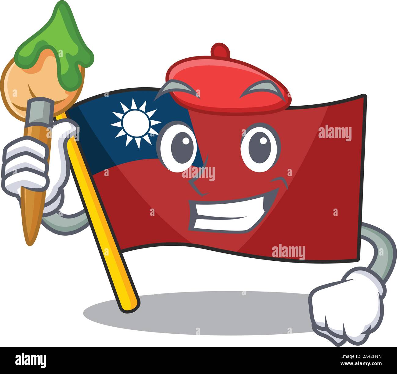 Artist flag taiwan character shape with mascot Stock Vector Image & Art ...