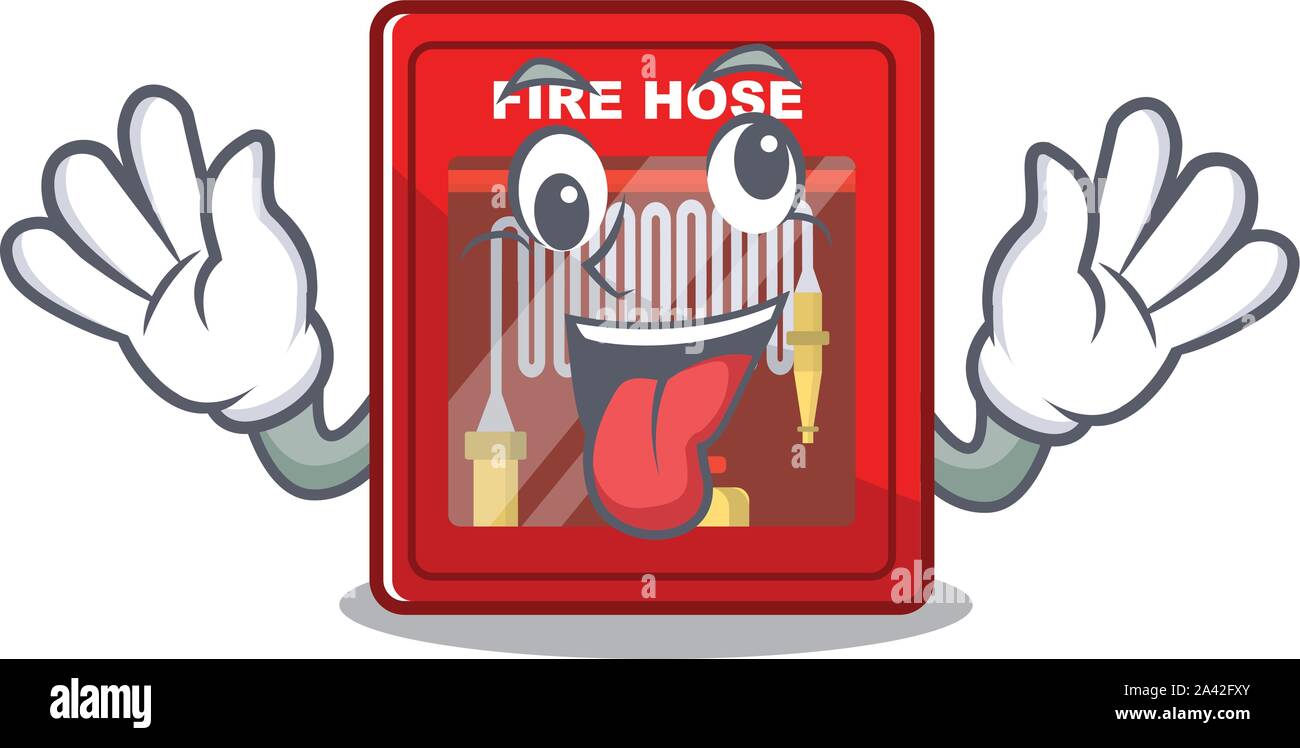 Crazy fire hose cabinet on the cartoon Stock Vector Image & Art - Alamy