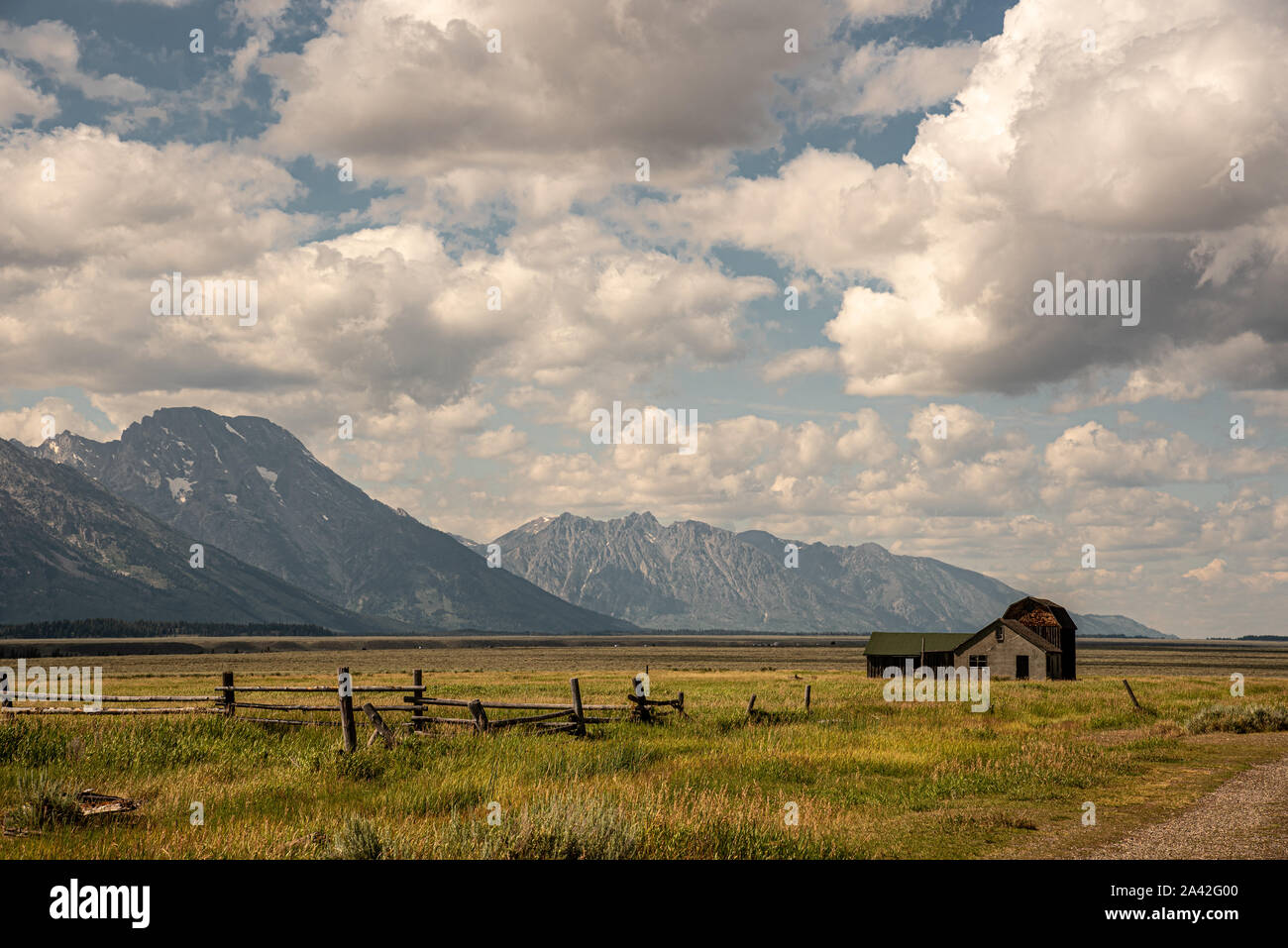 Mormon house at the Grand Teton national park in Wyoming (USA Stock ...