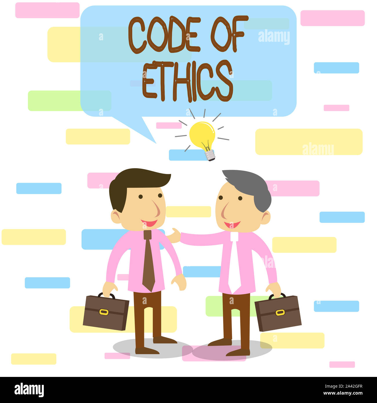 Writing note showing Code Of Ethics. Business concept for basic guide ...