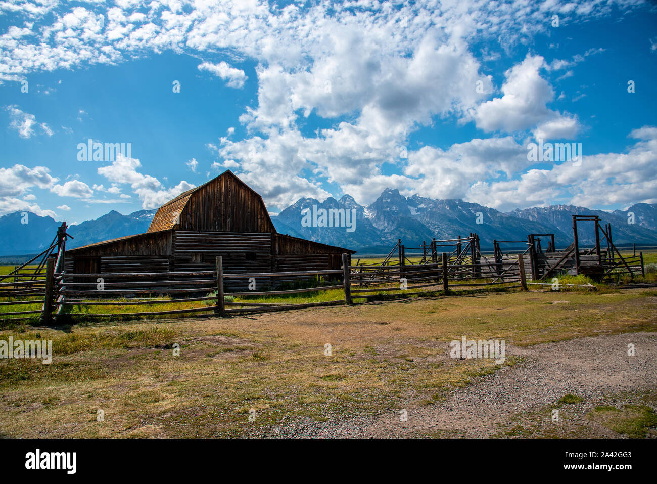 Mormon barn at the Grand Teton national park in Wyoming (USA Stock ...