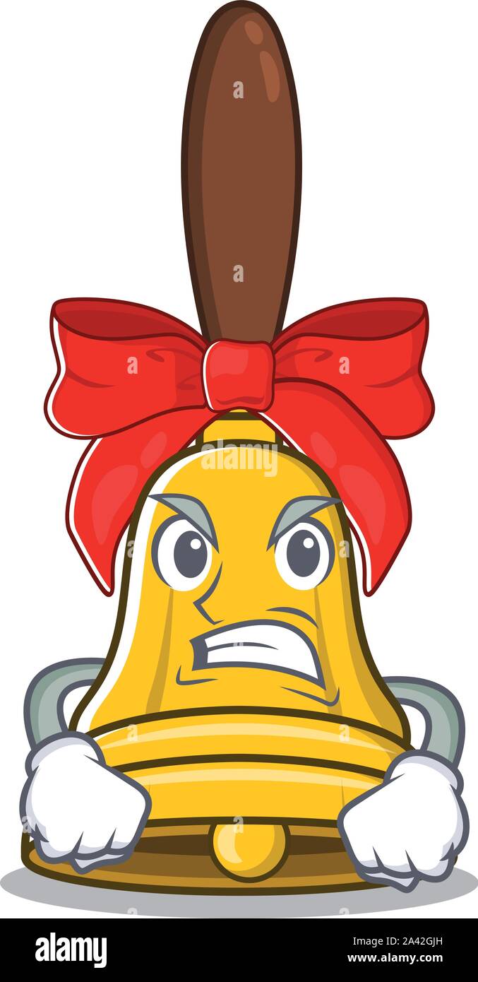 Angry christmas bells isolated in the cartoon Stock Vector Image & Art ...