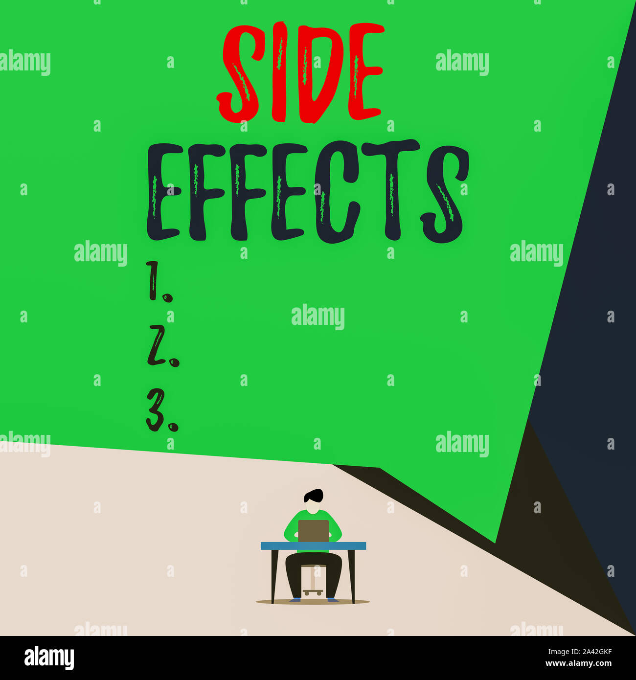 Handwriting text Side Effects. Conceptual photo secondary undesirable ...