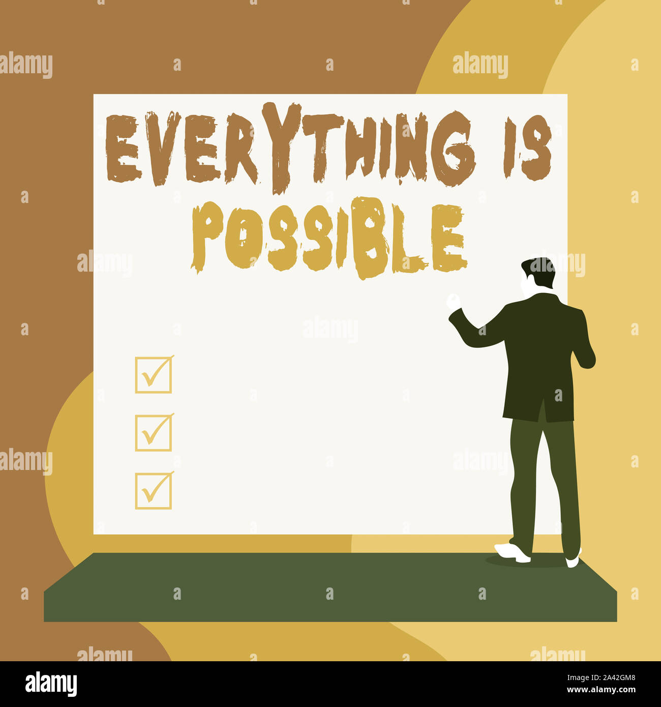 Conceptual hand writing showing Everything Is Possible. Concept meaning ...