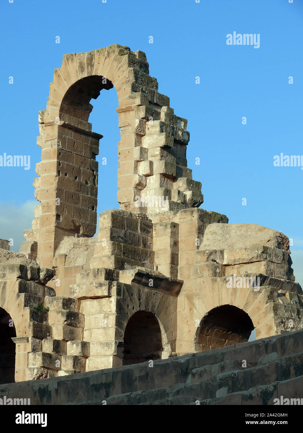 Amphitheatre of El Jem, El Djem or El Jem, Tunisia, North Africa ...
