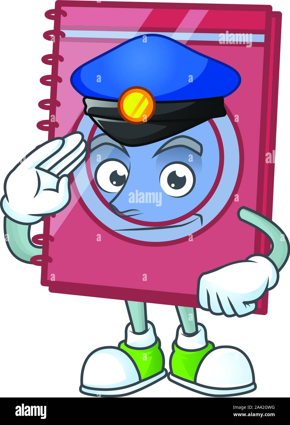 Police red closed book with character mascot Stock Vector Image & Art ...