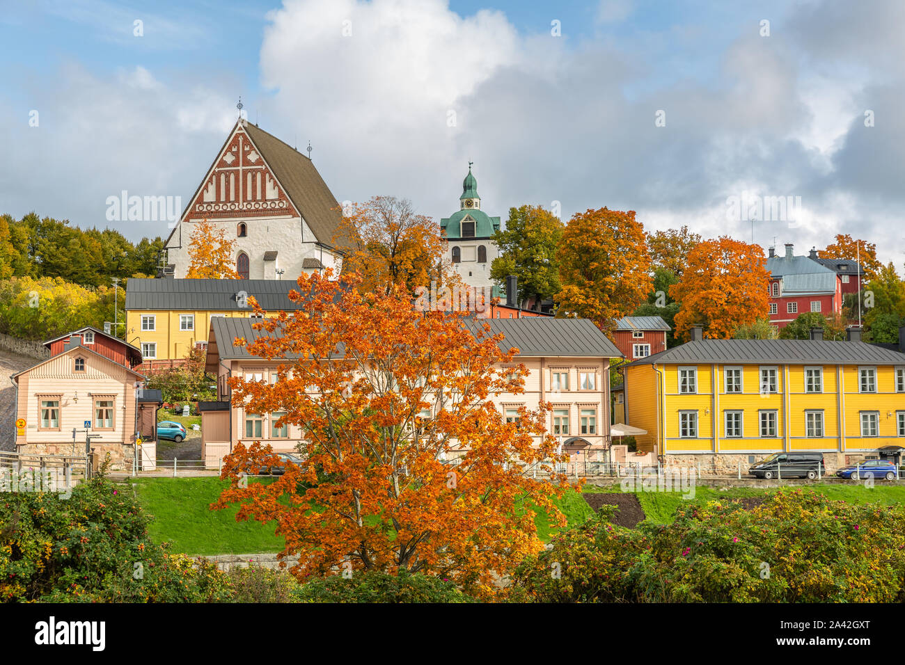 Porvoo Old Town and Porvoo Cathedral, Finland Stock Photo - Alamy