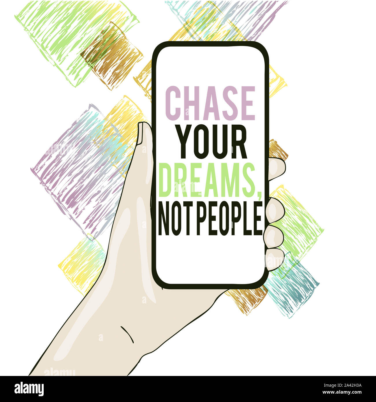 Conceptual hand writing showing Chase Your Dreams Not People. Concept ...
