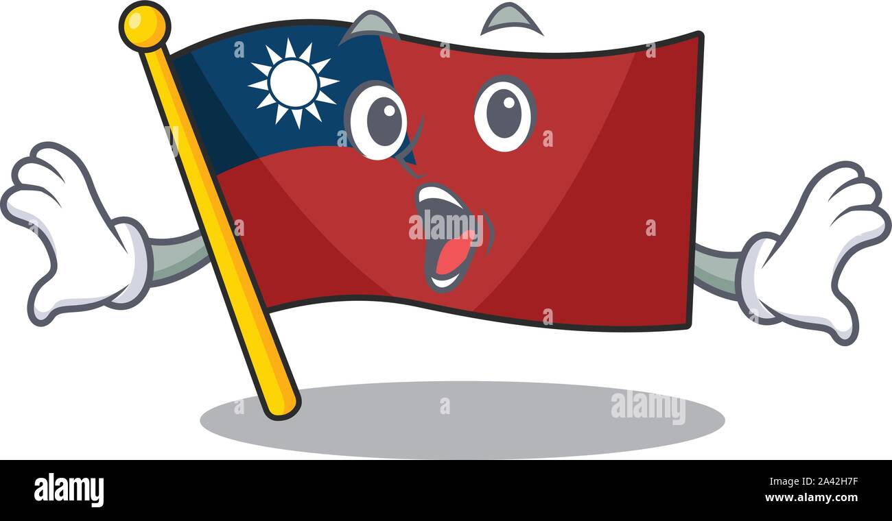 Surprised flag taiwan mascot isolated the cartoon Stock Vector Image ...