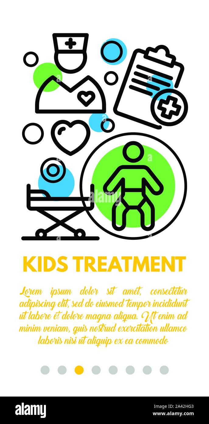 Kids treatment banner, outline style Stock Vector Image & Art - Alamy