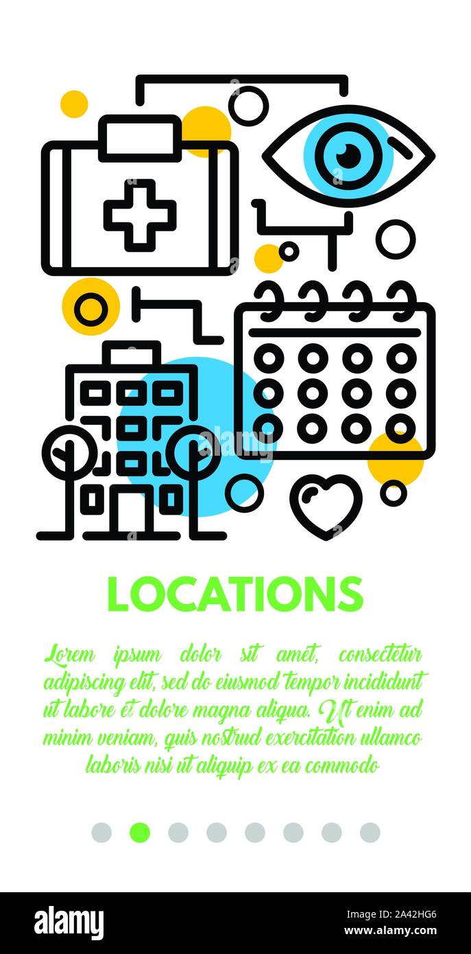 Medical locations banner, outline style Stock Vector Image & Art - Alamy
