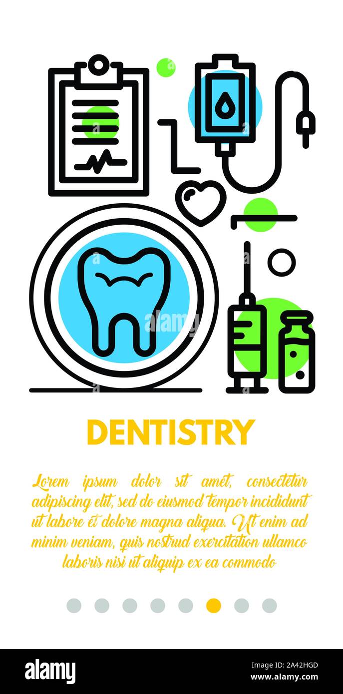 Dentistry banner, outline style Stock Vector Image & Art - Alamy