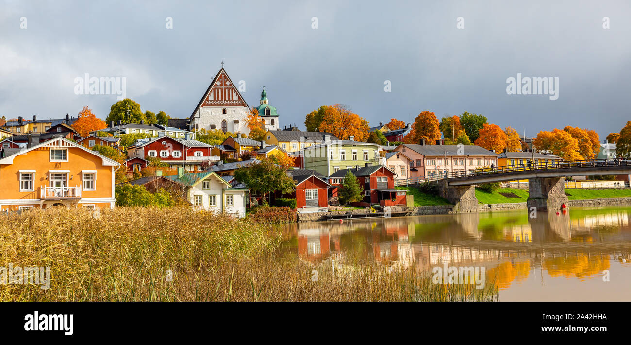 Porvoo Old town of in Finland Stock Photo - Alamy
