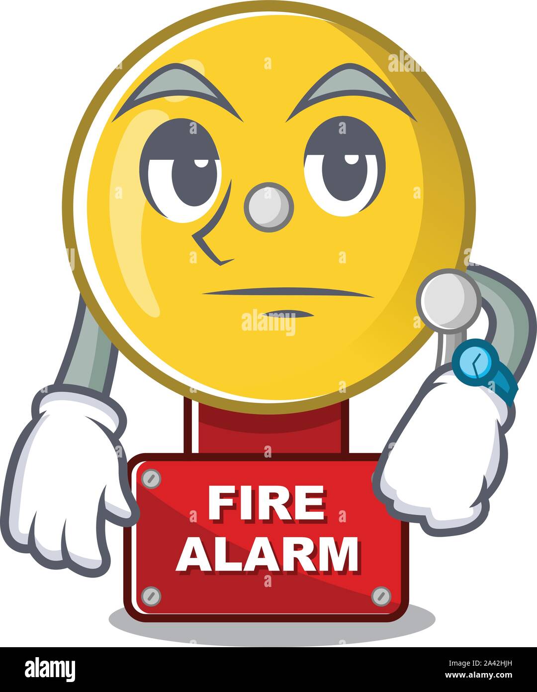 Waiting fire alarm in the a cartoon Stock Vector Image & Art - Alamy