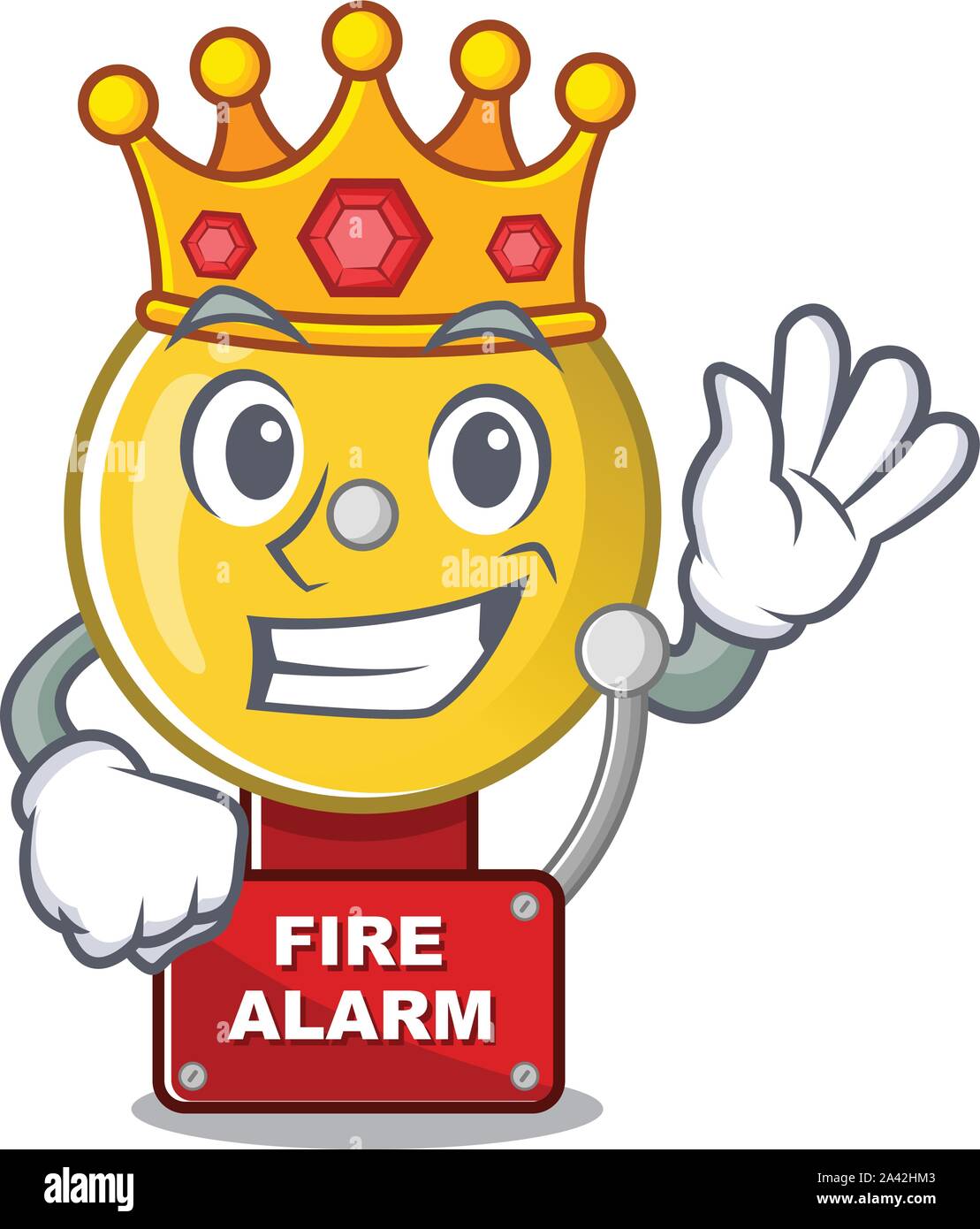 King fire alarm in the a cartoon Stock Vector Image & Art - Alamy